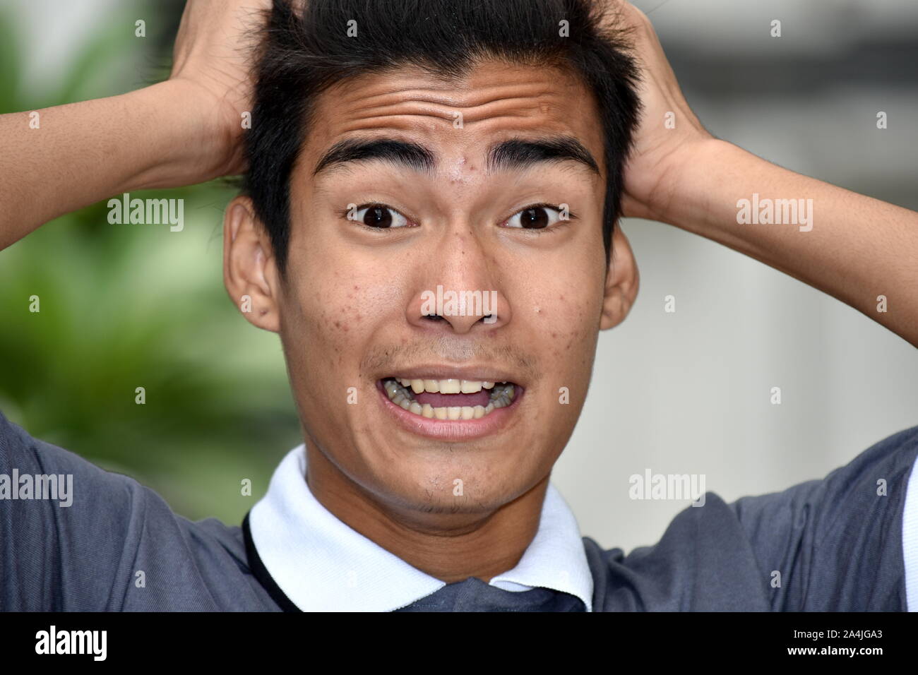 Stressed Male Person Stock Photo - Alamy