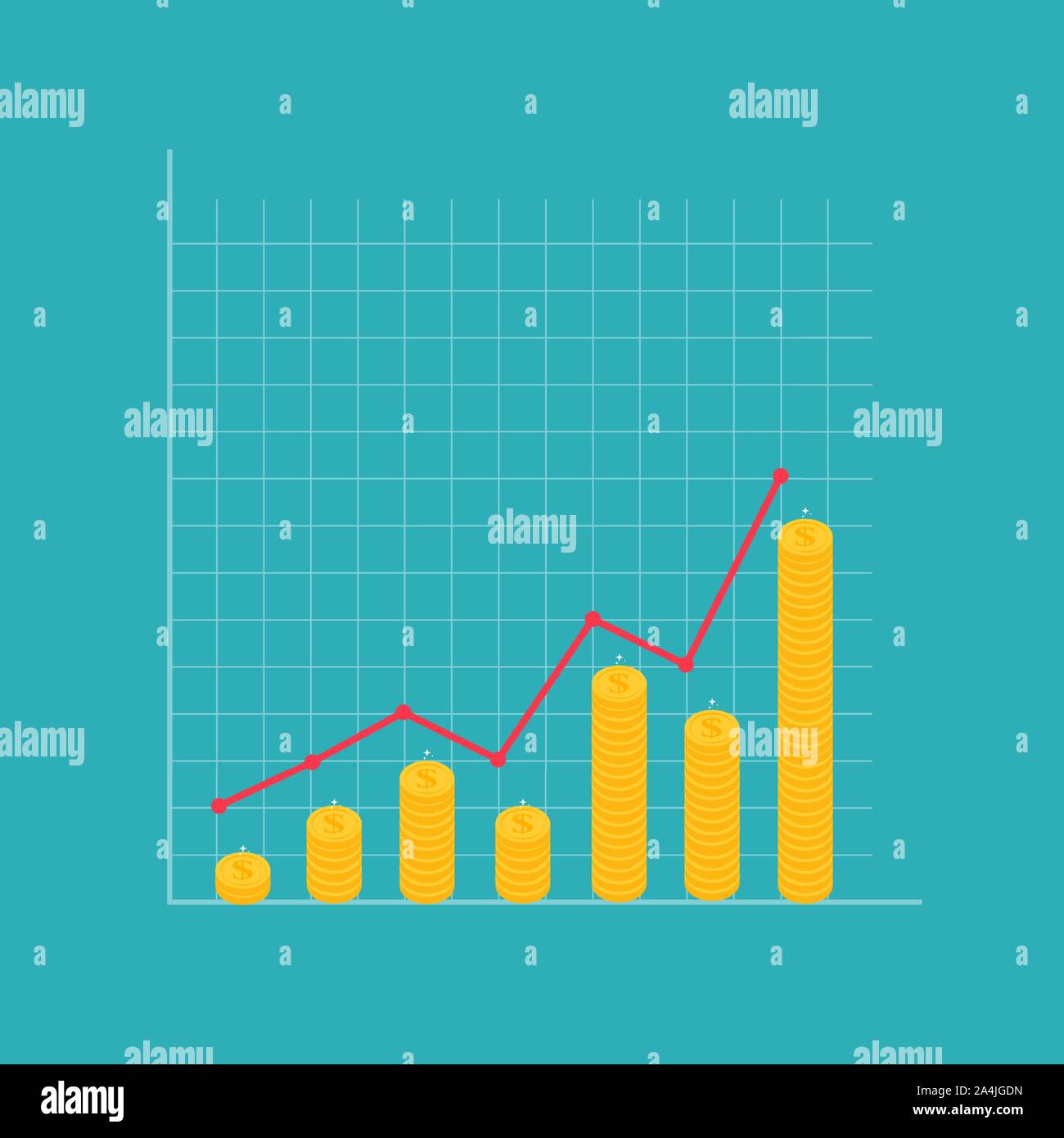 Financial growth concept. Finance performance of return on investment ...