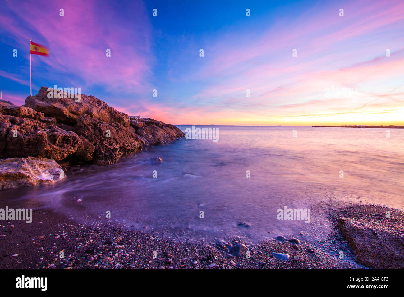 Abstract rocky beach sunrise hi-res stock photography and images - Alamy