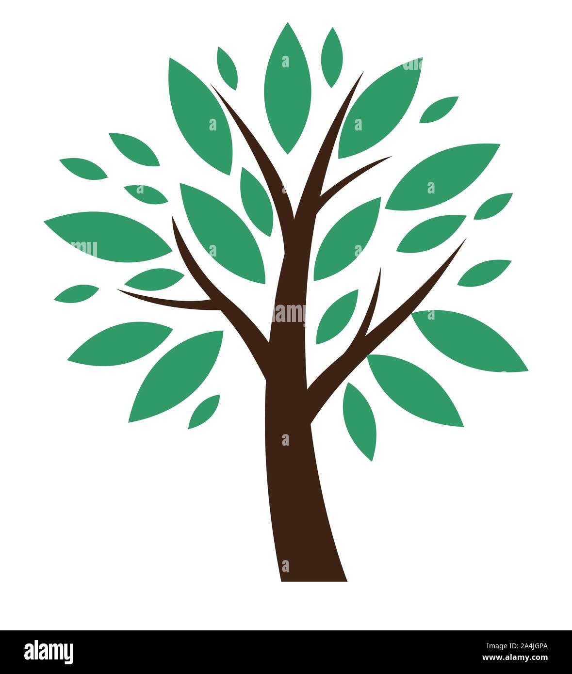 Abstract Vector Green Tree Illustration Stock Vector Image & Art - Alamy