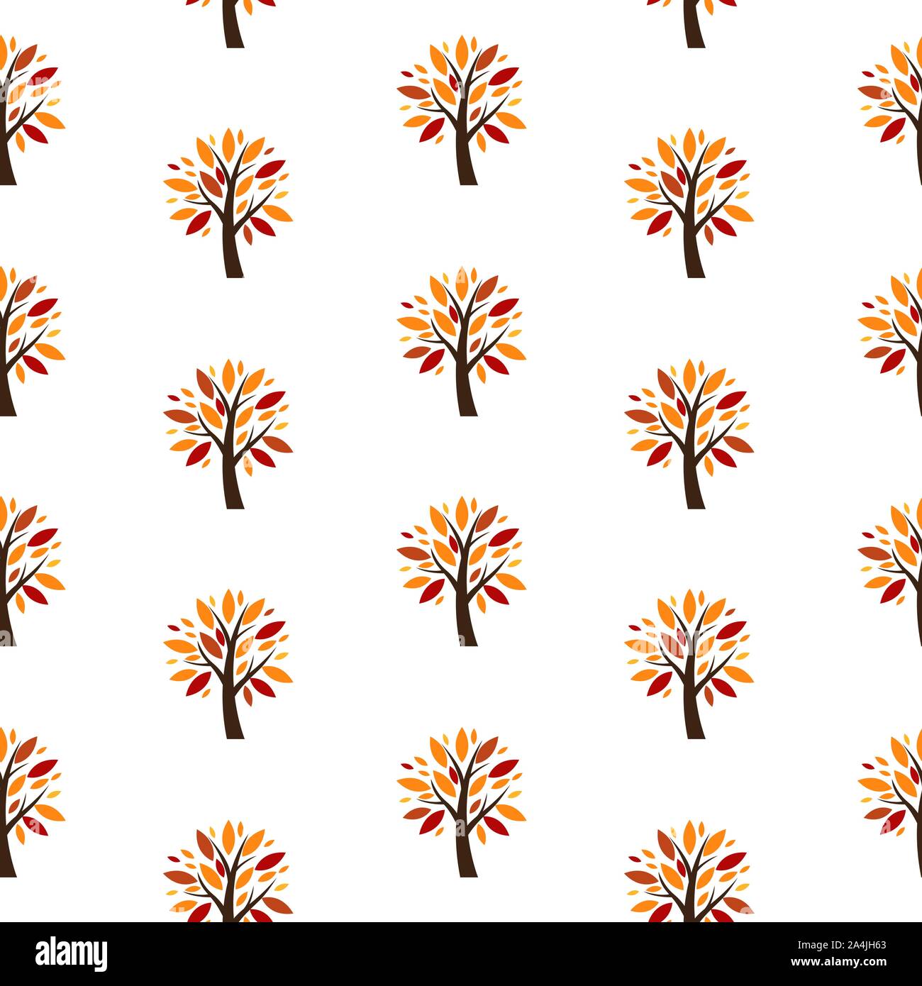 Abstract Vector Tree Seamless Pattern Background Illustration Stock ...