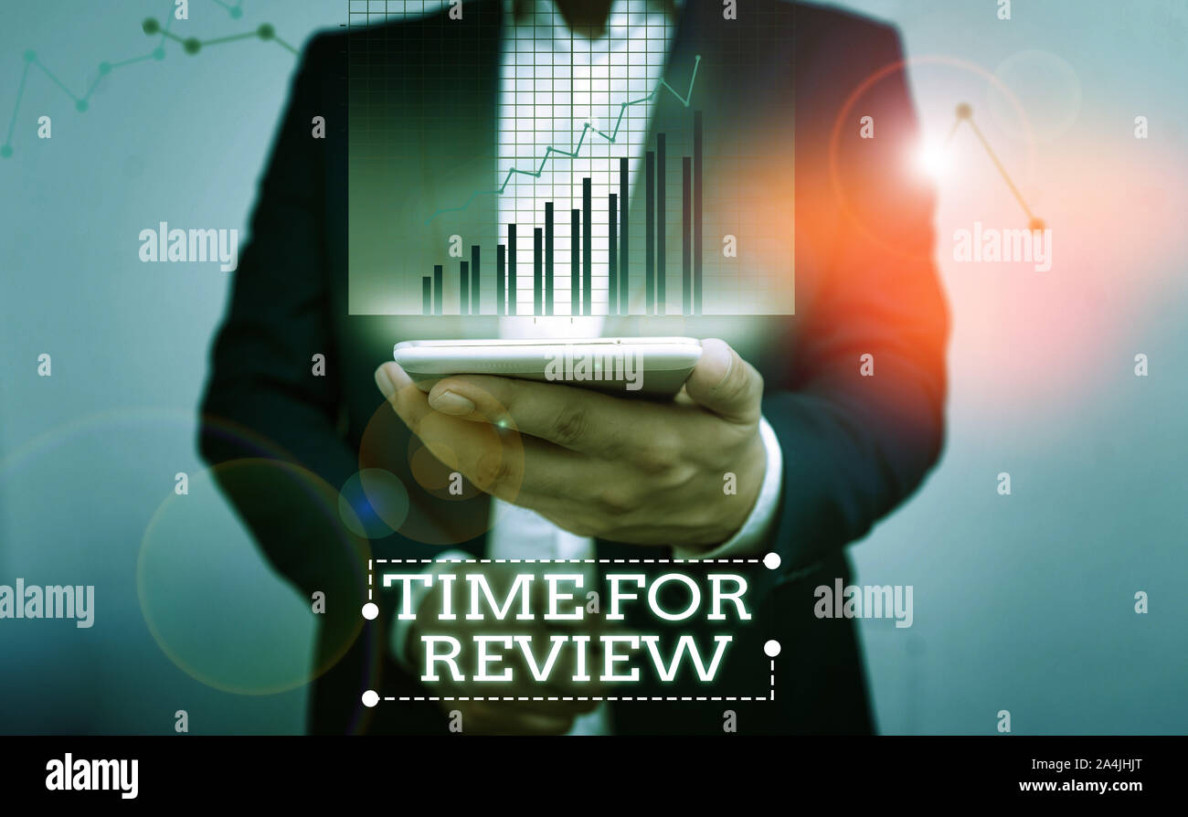 Text sign showing Time For Review. Business photo text review of a ...