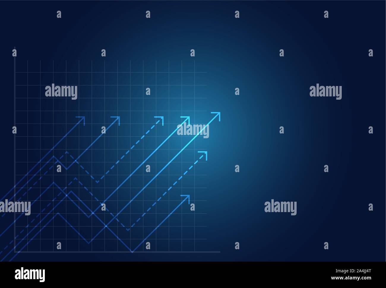 Abstract financial chart with arrow. Vector Illustration Stock Vector ...