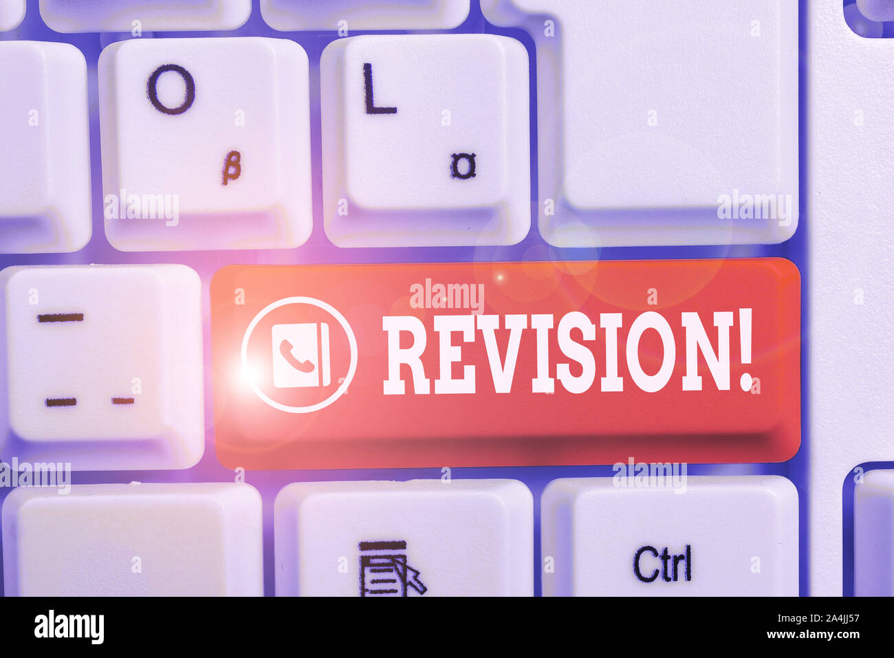 Writing note showing Revision. Business concept for action of revising ...