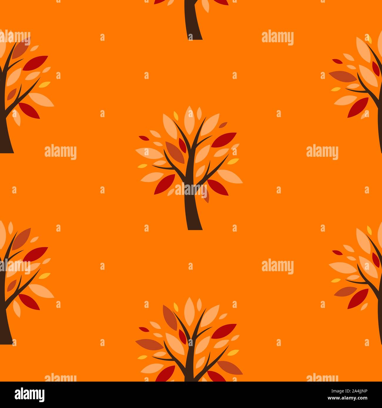 Abstract Vector Tree Seamless Pattern Background Illustration Stock ...
