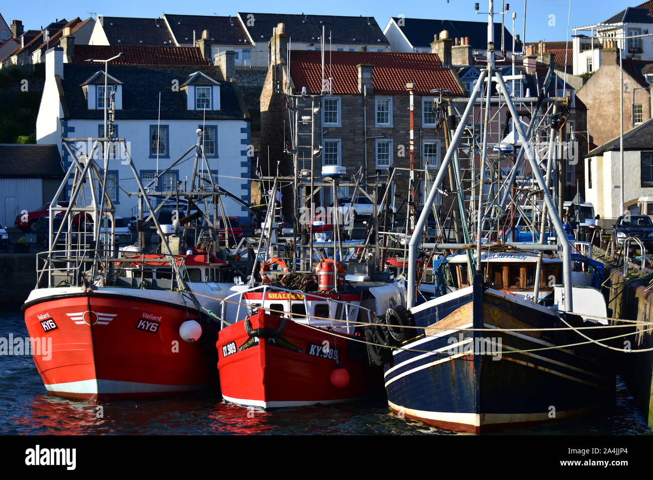 Fishing boats, Pittenweem harbour, Fife Stock Photo - Alamy