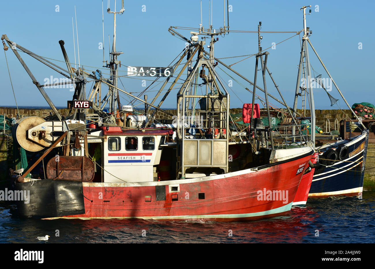 Fishing boats, Pittenweem harbour, Fife Stock Photo - Alamy