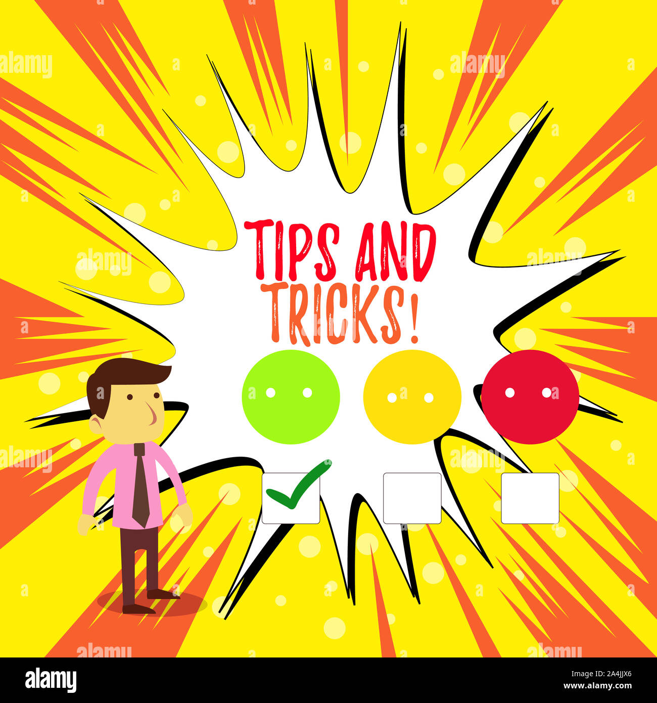 Writing note showing Tips And Tricks. Business concept for means piece ...