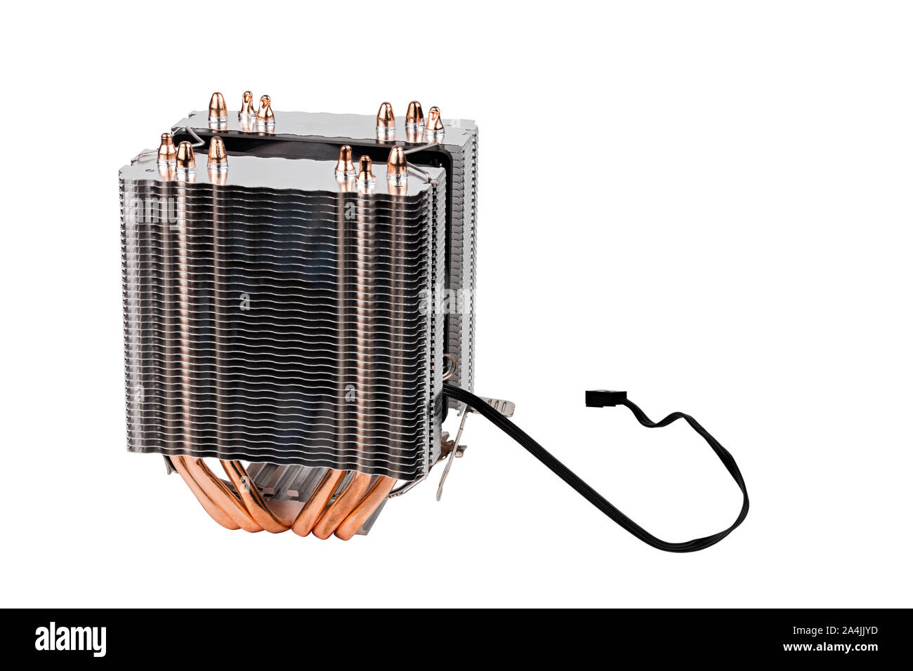 chinese noname tower-type cpu cooler with six copper heatpipes isolated ...