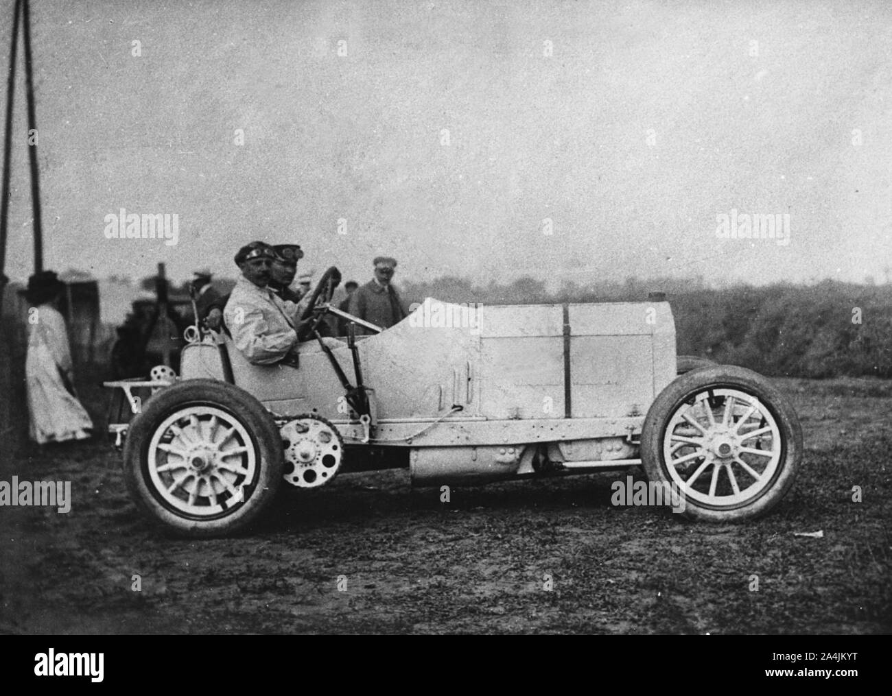 1908 Mercedes, Lautenschlager, winner French Grand Prix Stock Photo - Alamy
