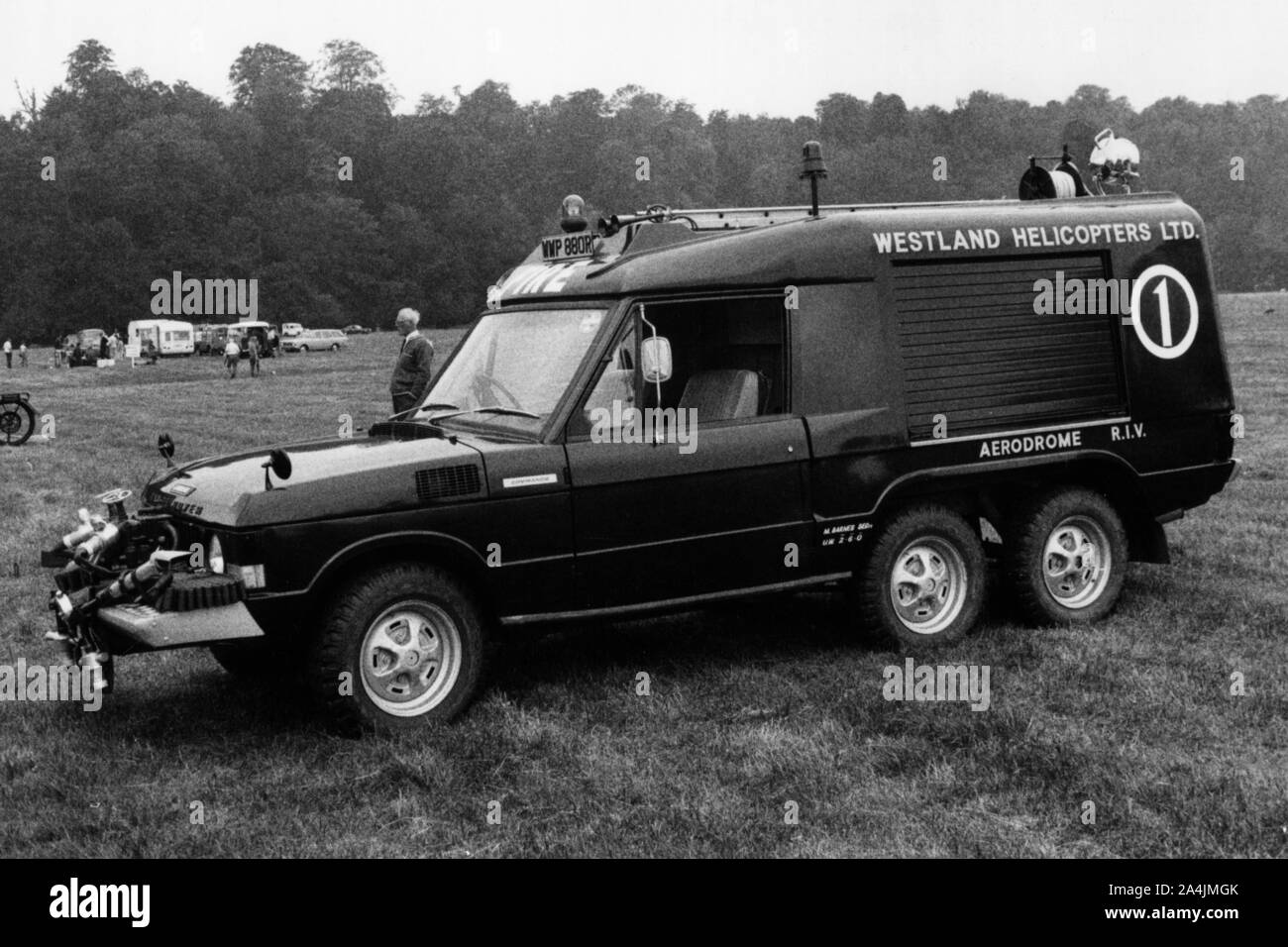 1976 Range Rover Carmichael fire tender Stock Photo - Alamy