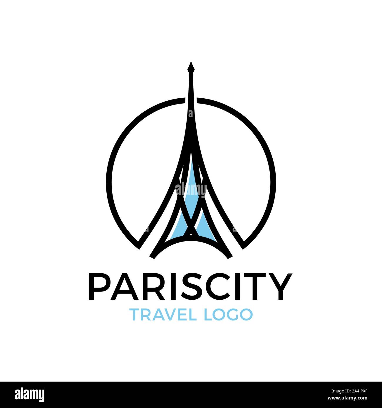 Eiffel Tower logo icon, minimalist style. Symbol french, Paris, holiday ...