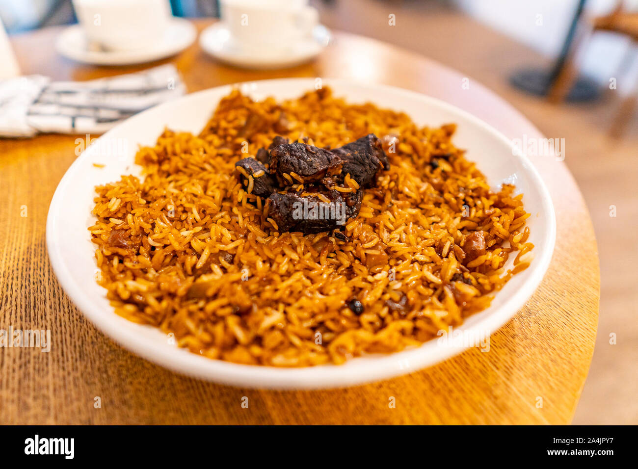 Traditional Central Asian Kazakhstan Style Mouthwatering Beef Plov with ...