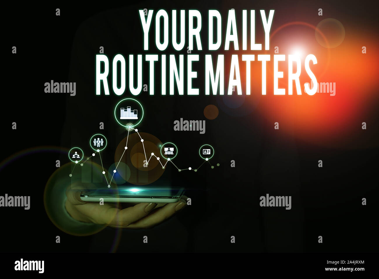 Text sign showing Your Daily Routine Matters. Business photo text ...