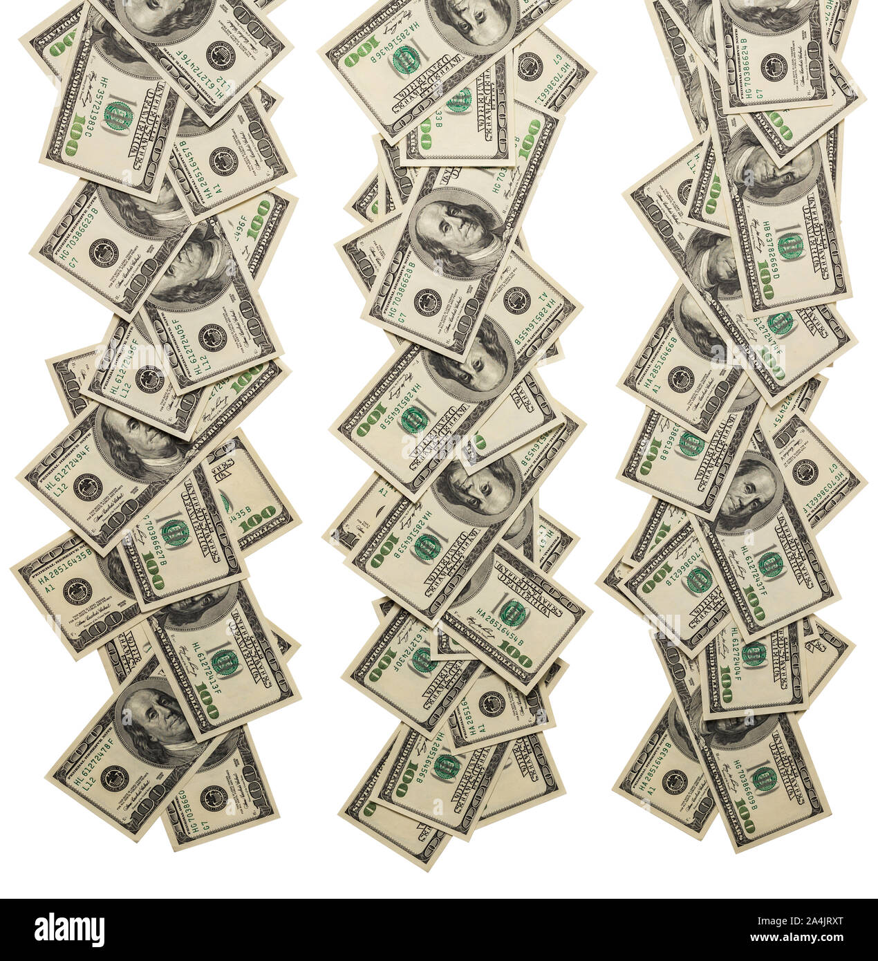 three us dollar bars isolated on white baqckground - symbol of abstract ...