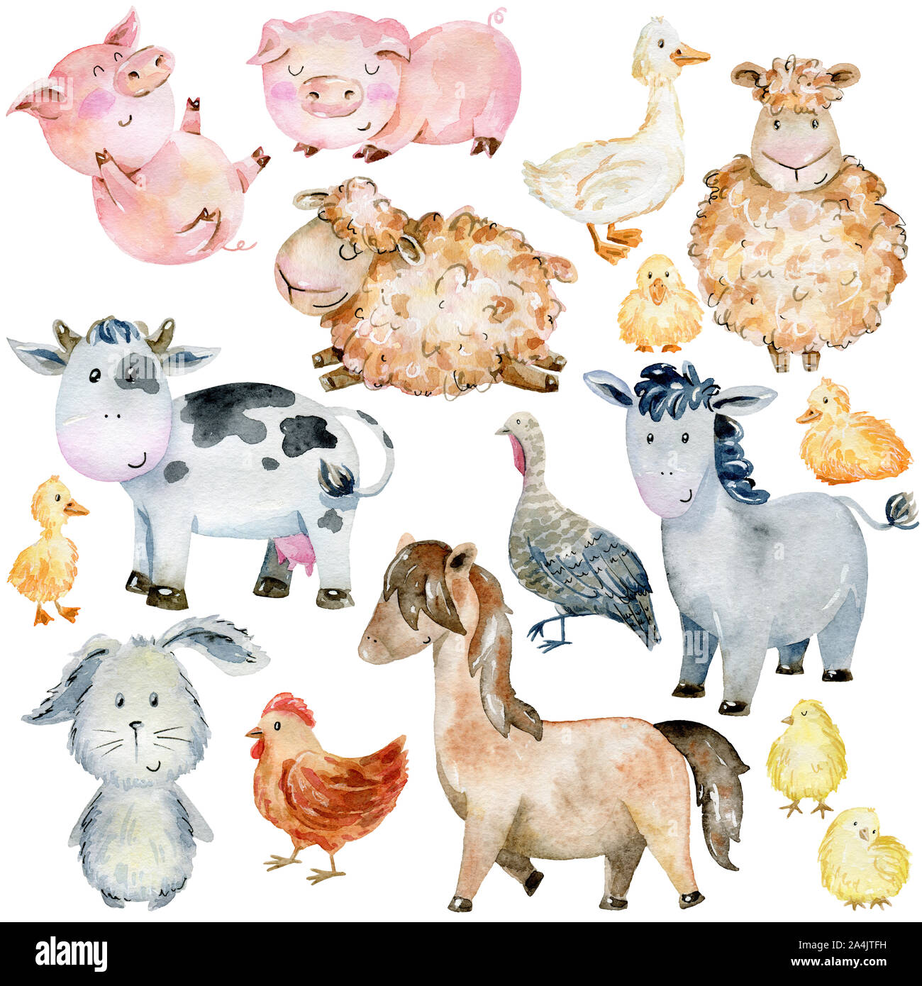 Cartoon Farm Poster Cut Out Stock Images & Pictures - Alamy