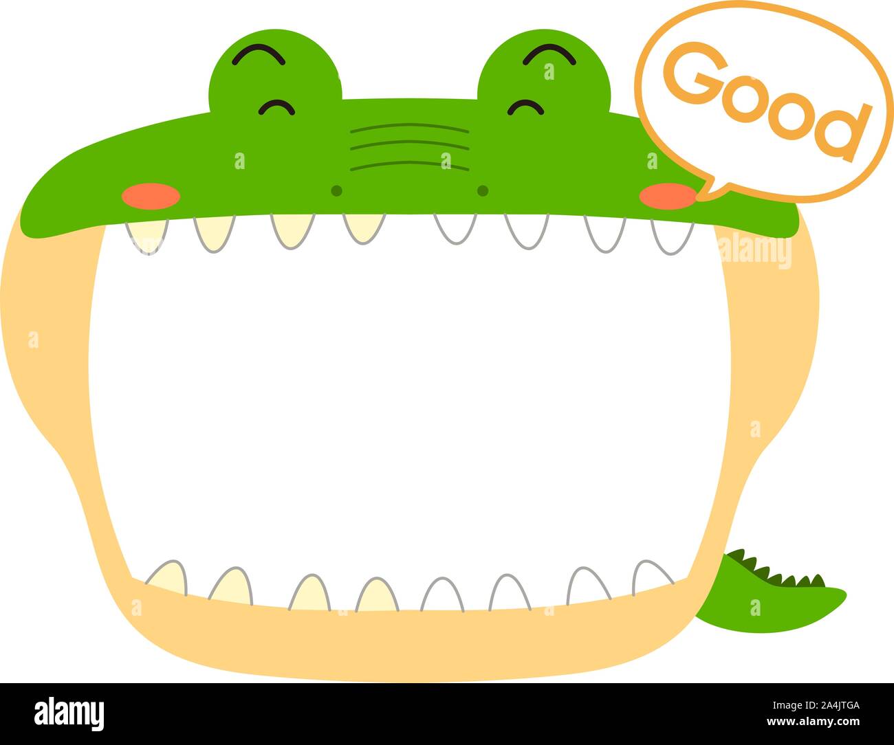 This is a illustration of Cute caiman whiteboard Stock Vector Image ...