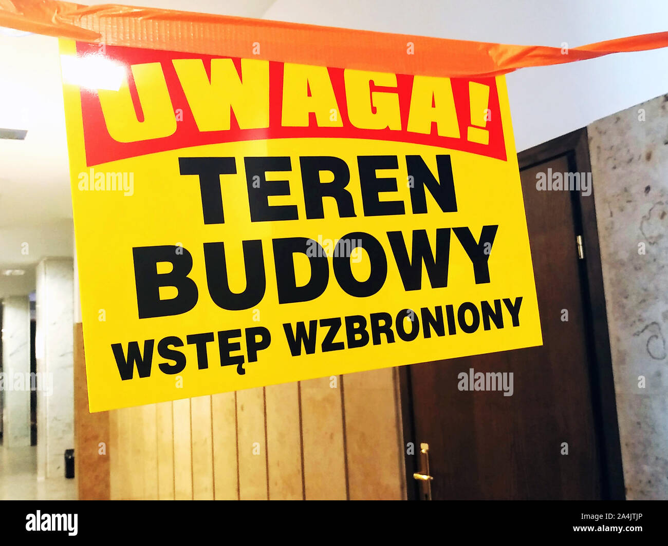 Polish warning sign hi-res stock photography and images - Alamy