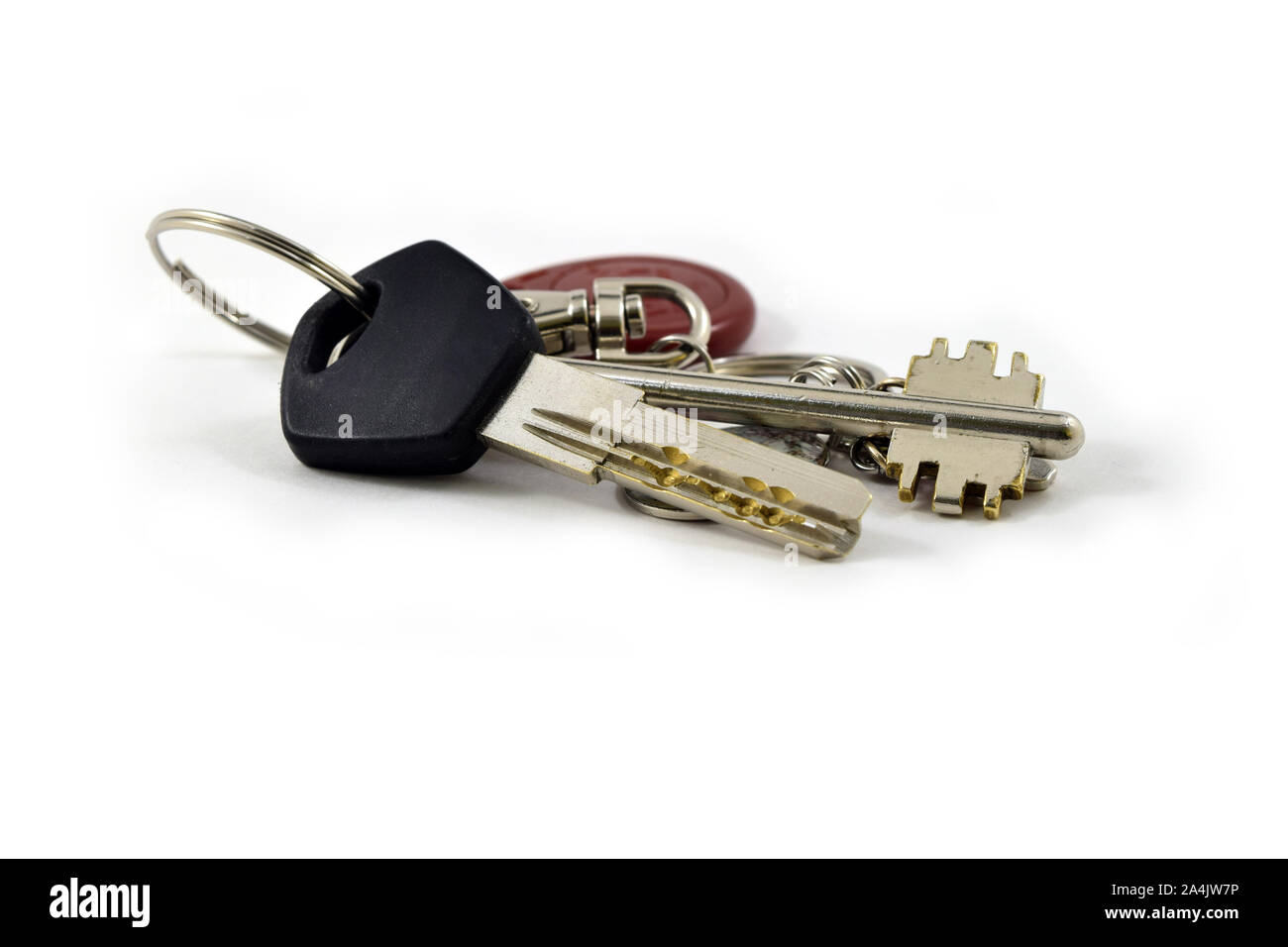 Keys on a white background Stock Photo - Alamy