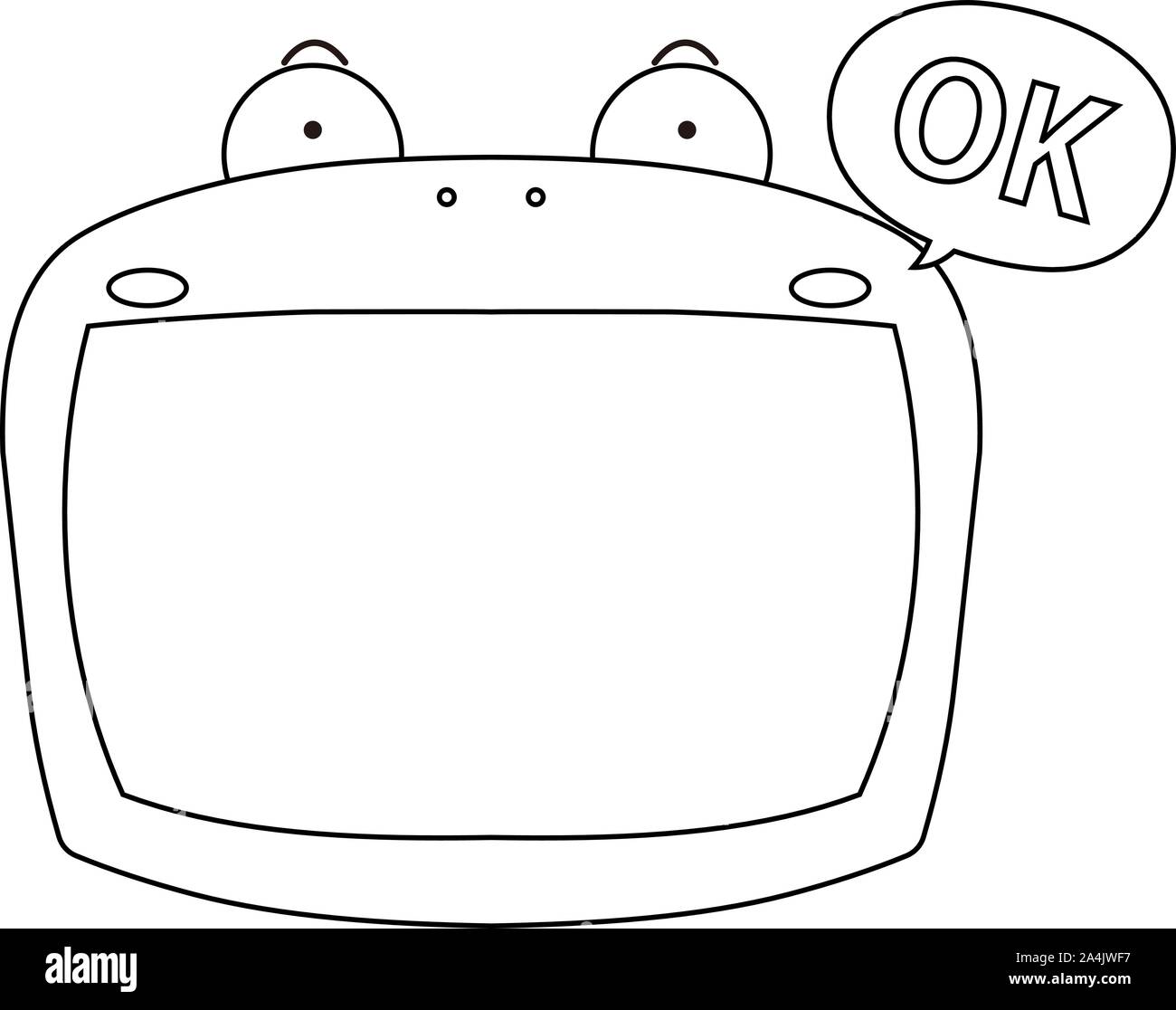 This is a illustration of Cute frog whiteboard Stock Vector Image & Art ...