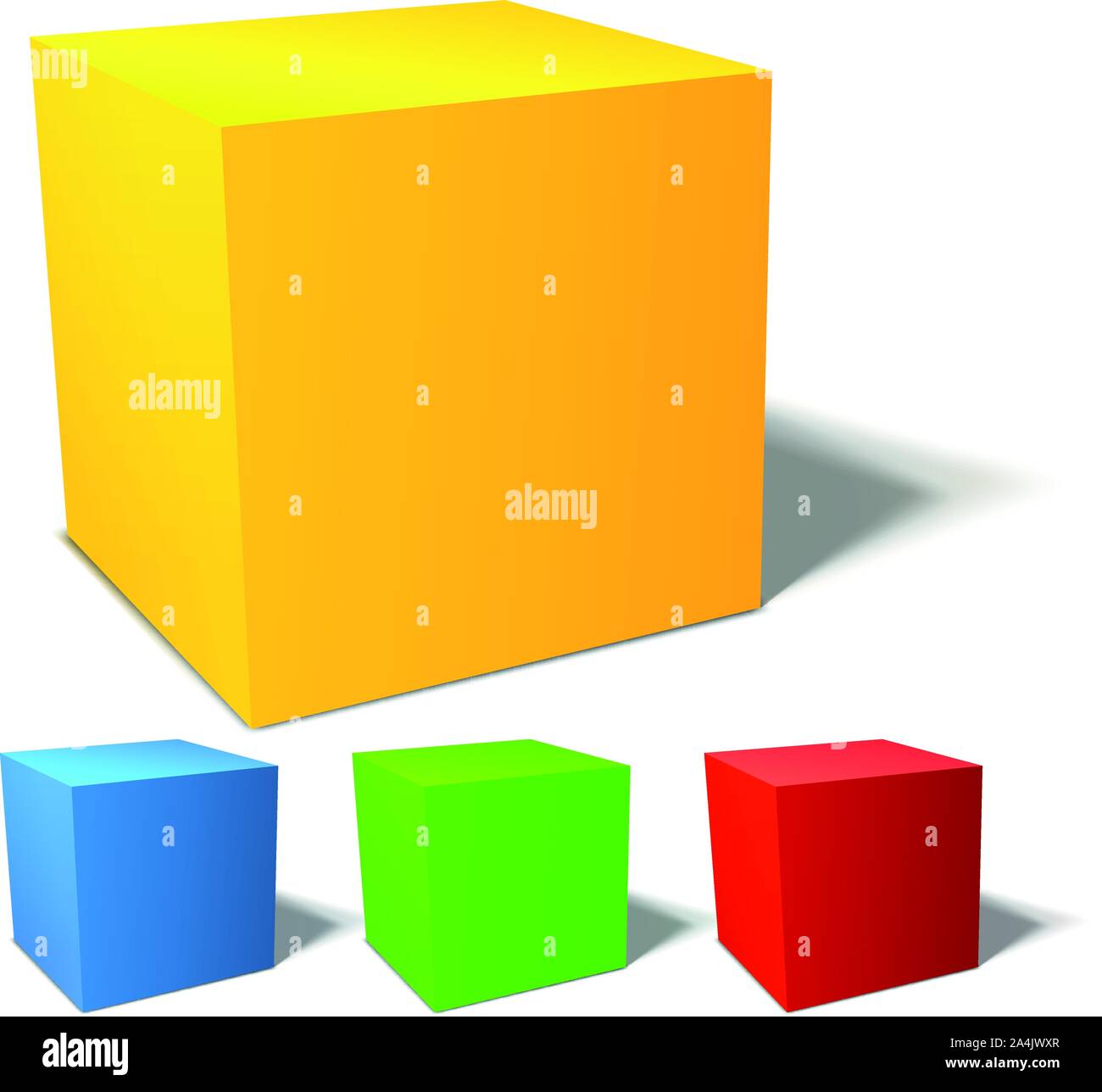 Set of brignt colored cubes Stock Vector Image & Art - Alamy