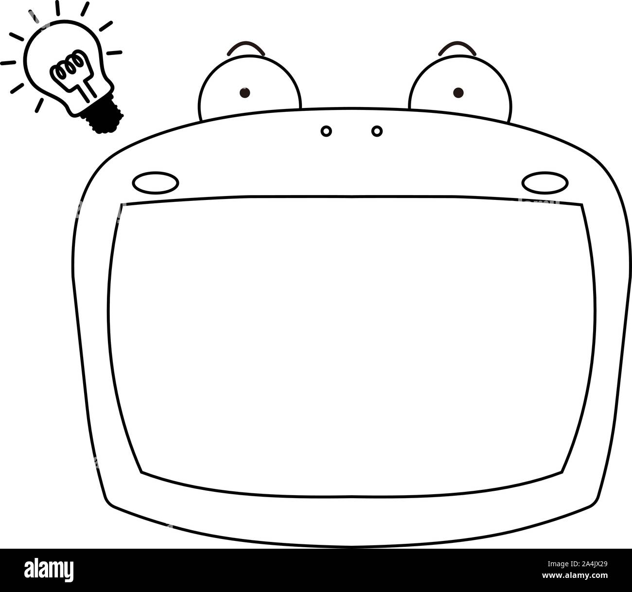 This is a illustration of Cute frog whiteboard Stock Vector Image & Art ...