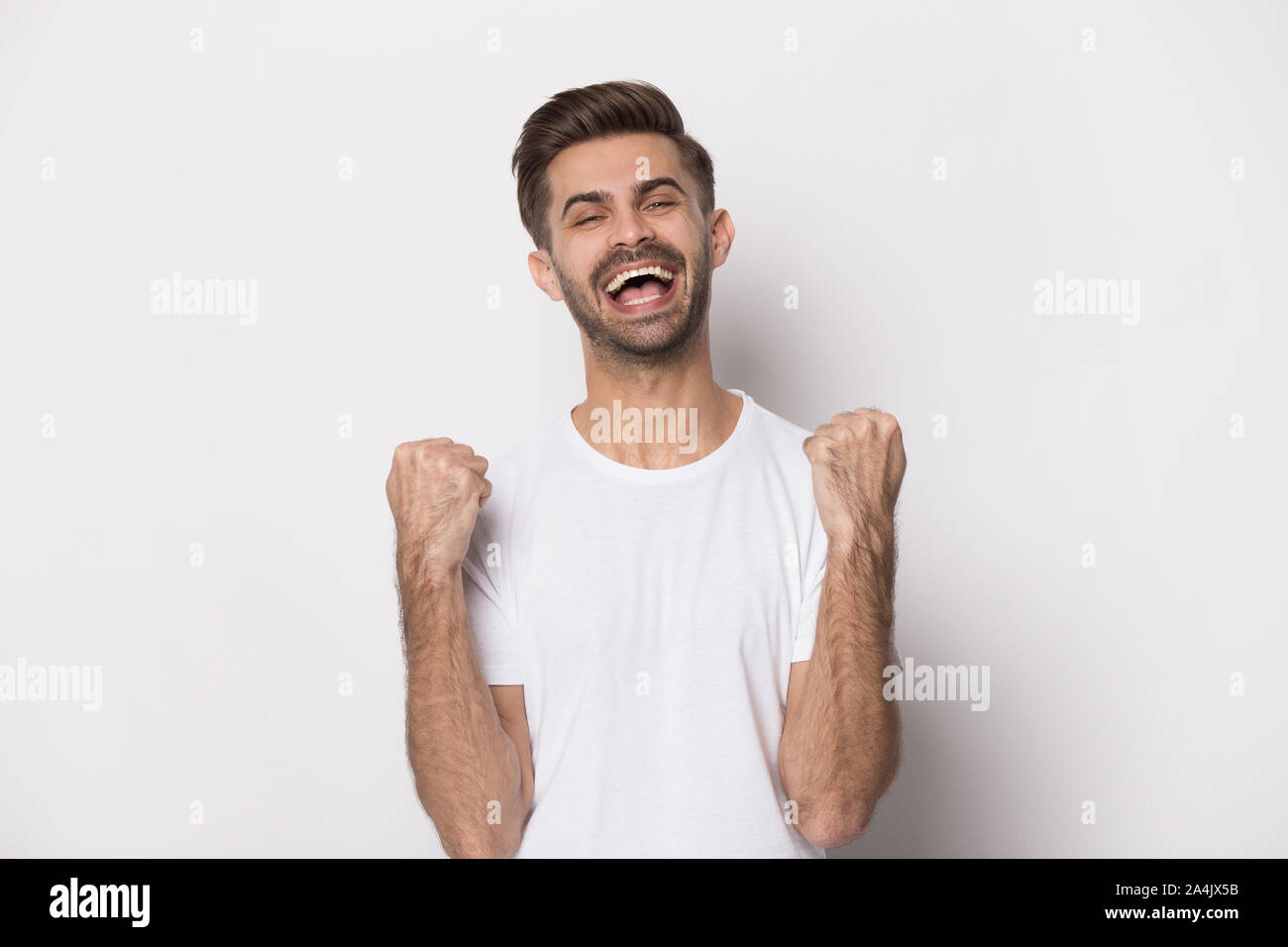 Euphoric man hi-res stock photography and images - Alamy