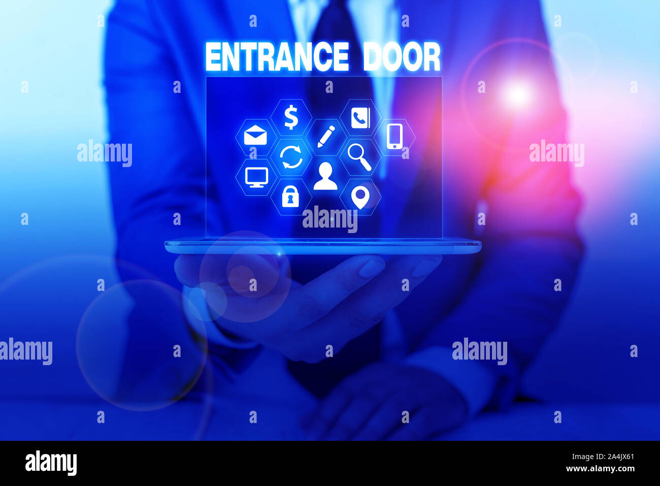 Text sign showing Entrance Door. Business photo showcasing Way in ...