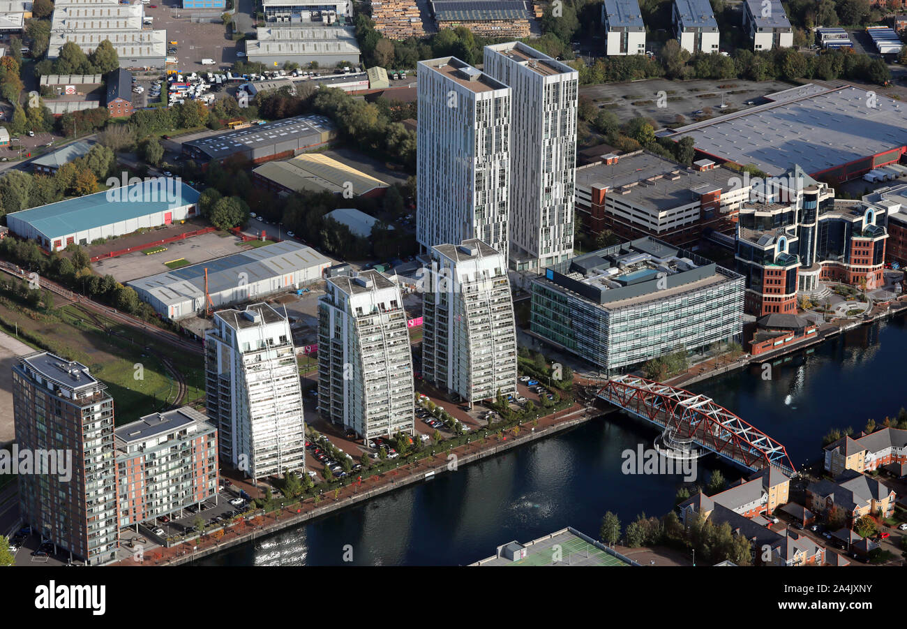 aerial view of aerial view of The NV Buildings and BUPA Place, Salford ...