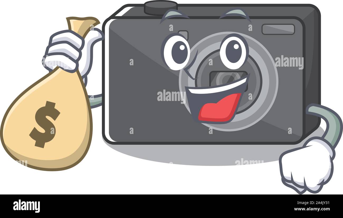 With money bag digital camera in the cartoon shape Stock Vector Image ...