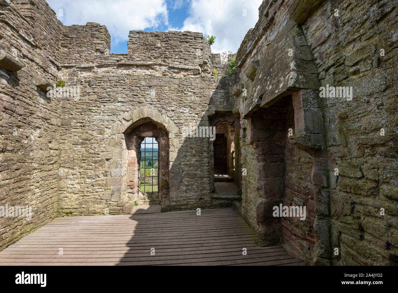 Ludlow Castle, Shropshire, England. A fine medieval castle which is a ...