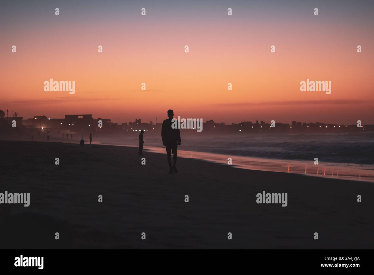 Beach in Senegal Africa at sunset Stock Photo - Alamy