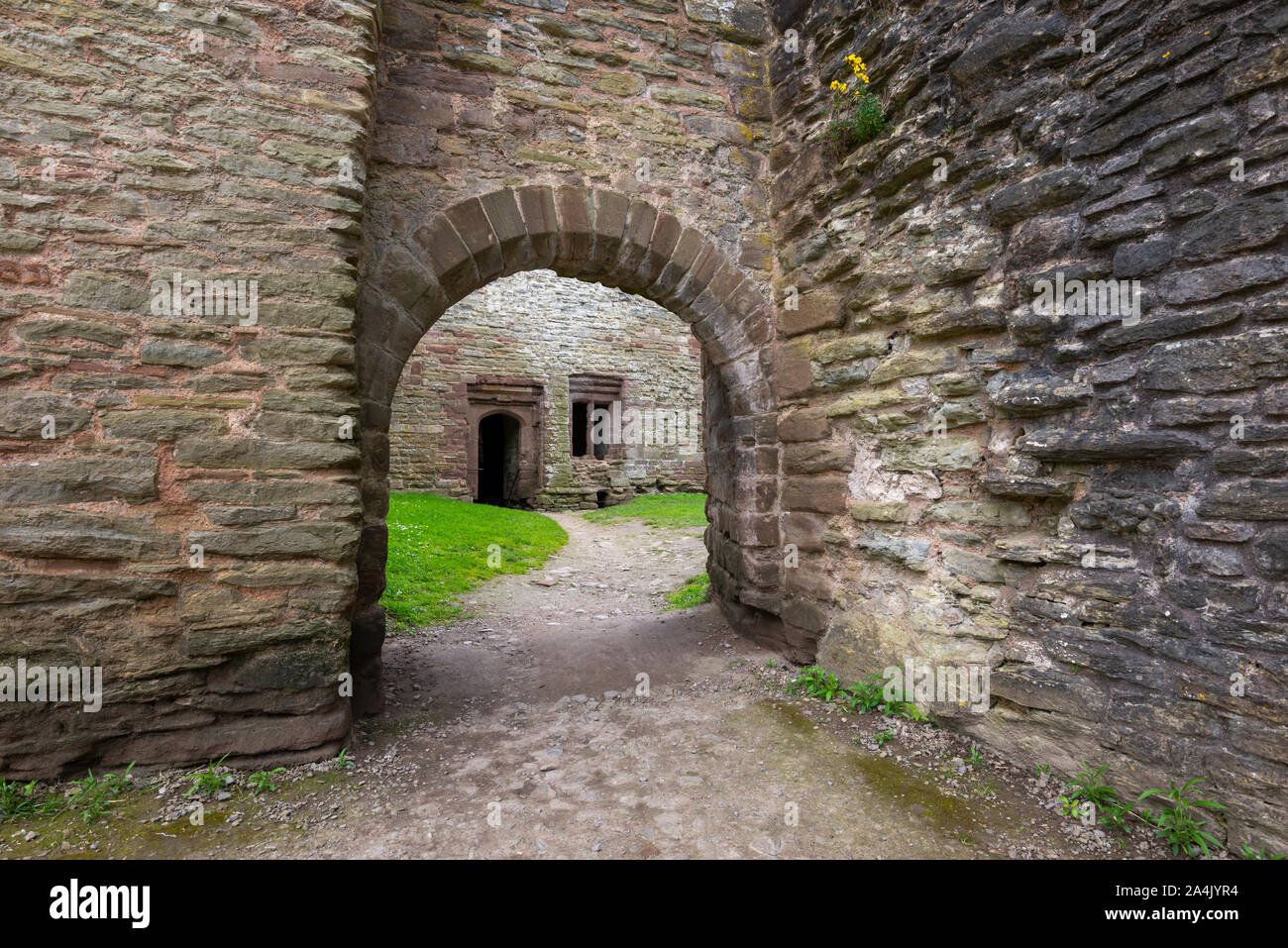Ludlow Castle, Shropshire, England. A fine medieval castle which is a ...