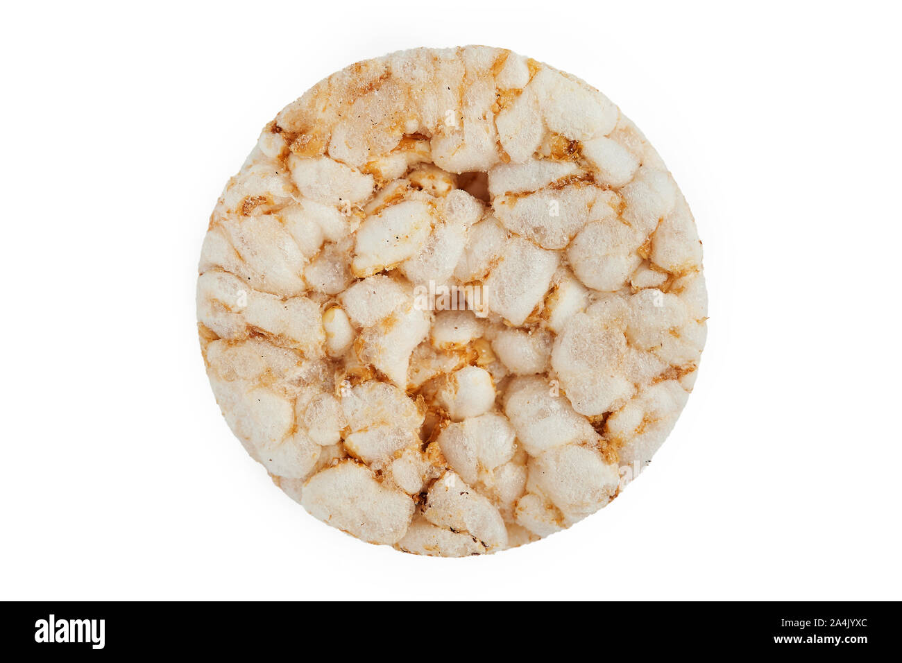 Round crispy rice crackers (cakes) isolated on white background Stock ...