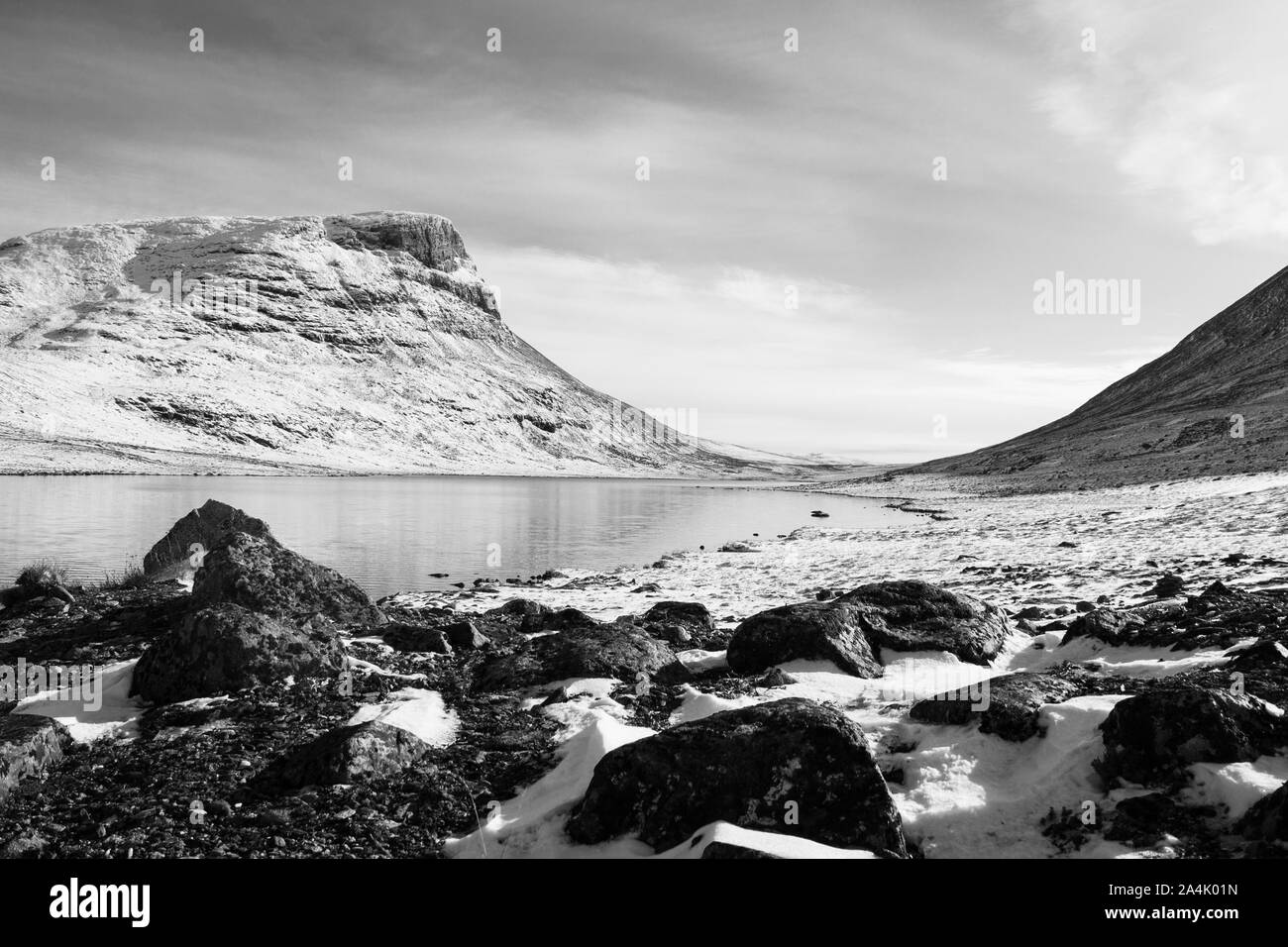 Colorful scenic landscape mountains Black and White Stock Photos ...