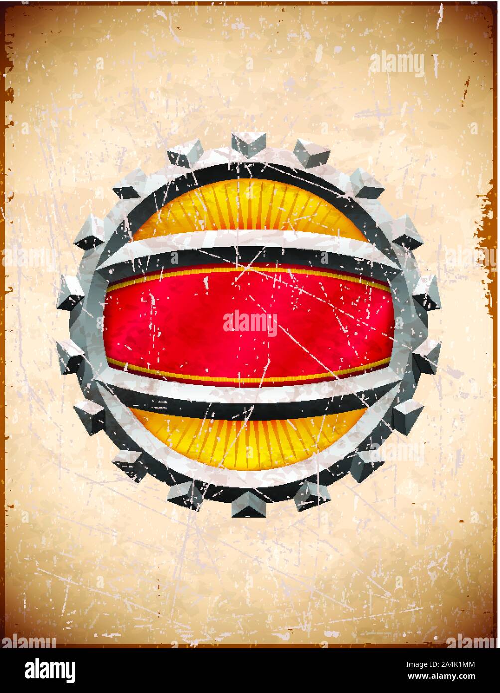 Card with blank gear label Stock Vector Image & Art - Alamy