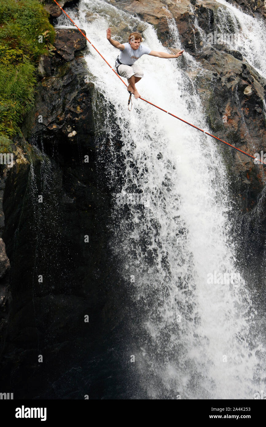 Tightrope high wire hi-res stock photography and images - Alamy