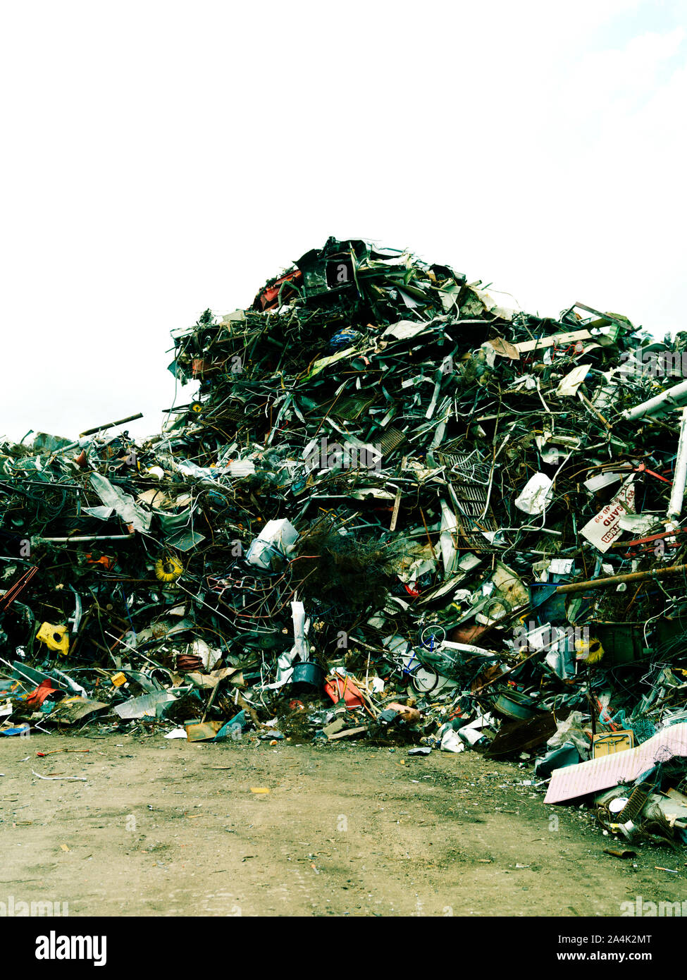 Junkyard. Wrecked cars Stock Photo - Alamy
