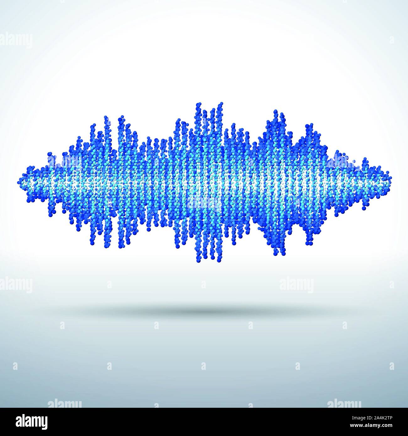 Sound waveform made of chaotic balls Stock Vector Image & Art - Alamy