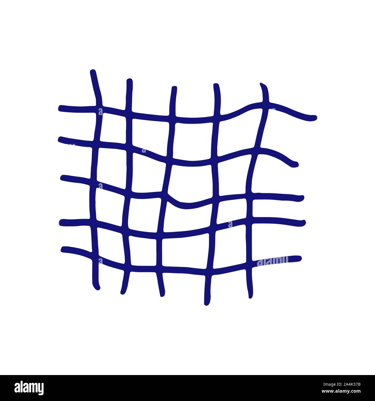 Hand drawn blue grid. Vector illustration. Stroke ink and marker Stock ...