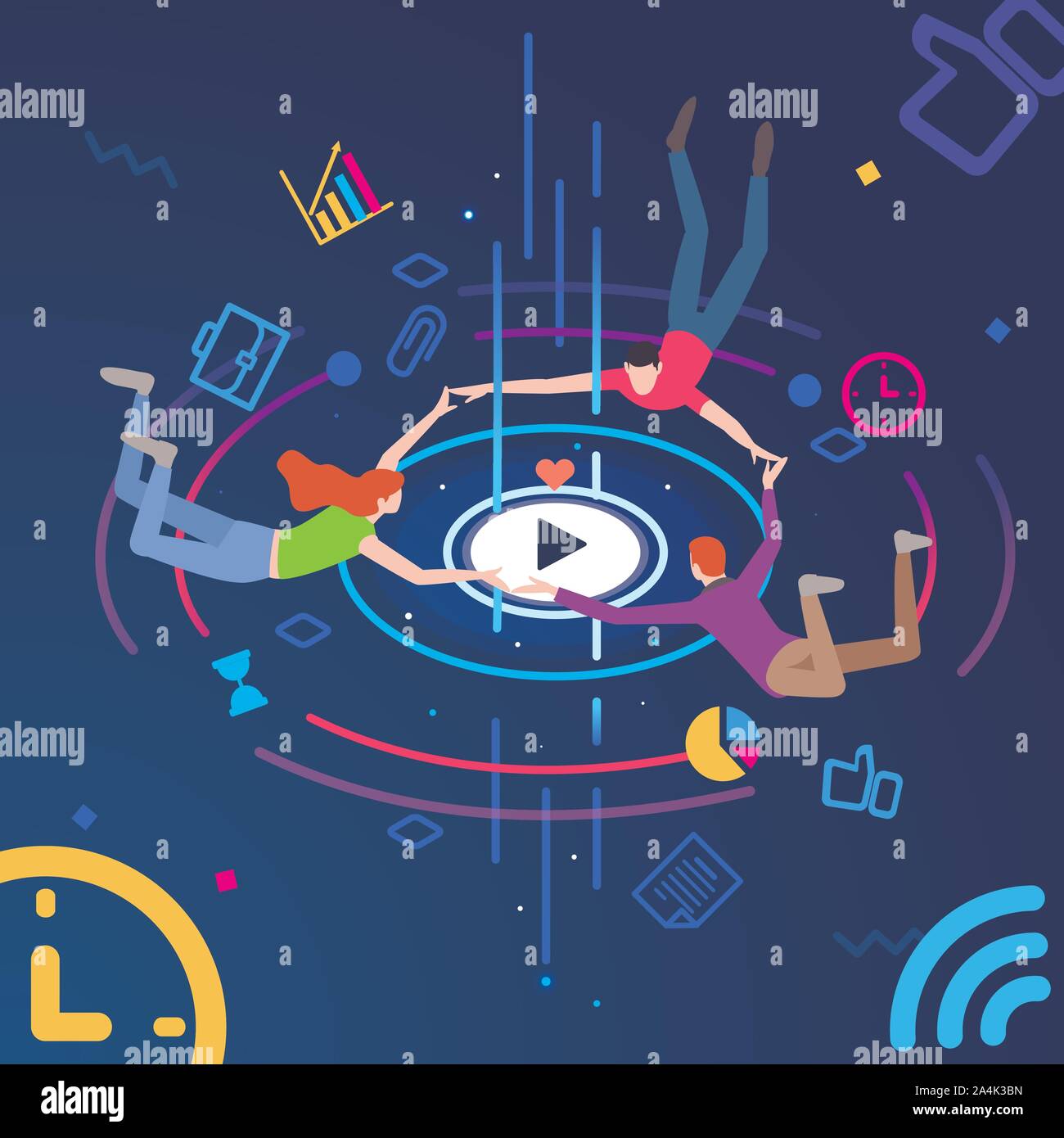 Teamwork concept banner. Can use for web banner, hero images. Concept ...