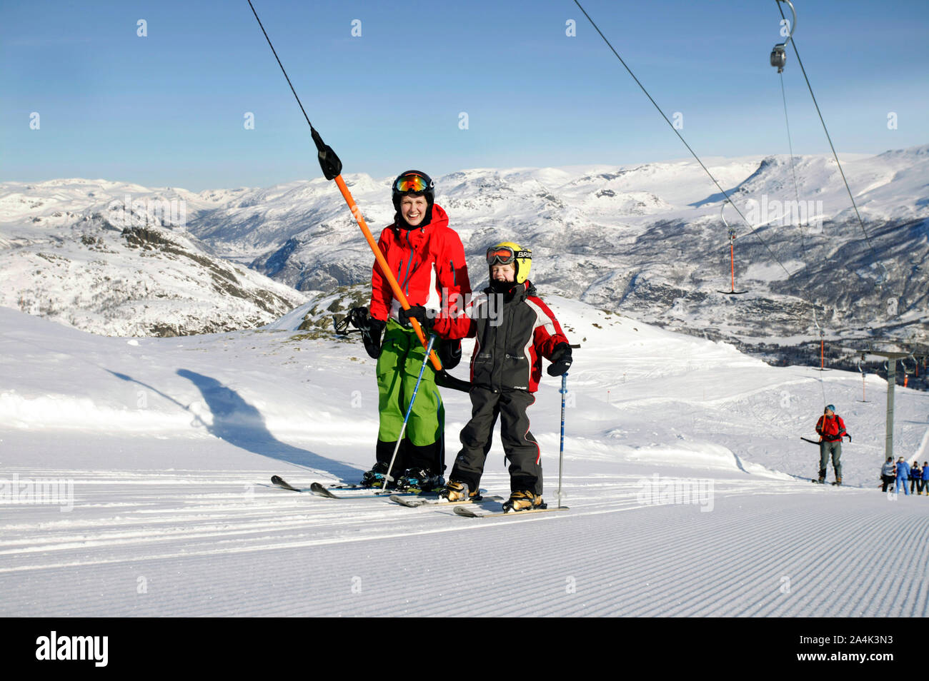 Skiing in Oppdal Stock Photo - Alamy