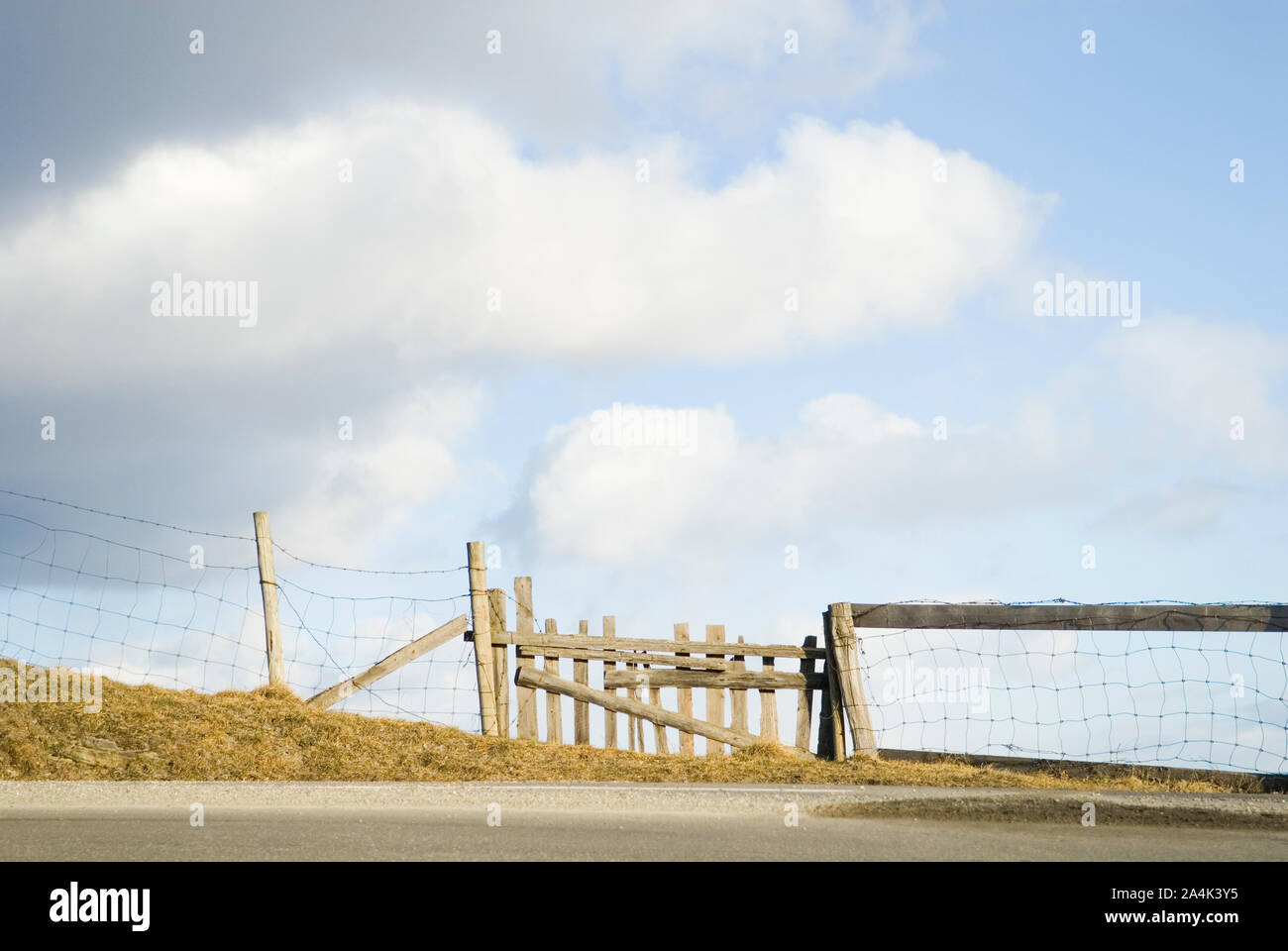 Old fence and gate in Norway Stock Photo - Alamy