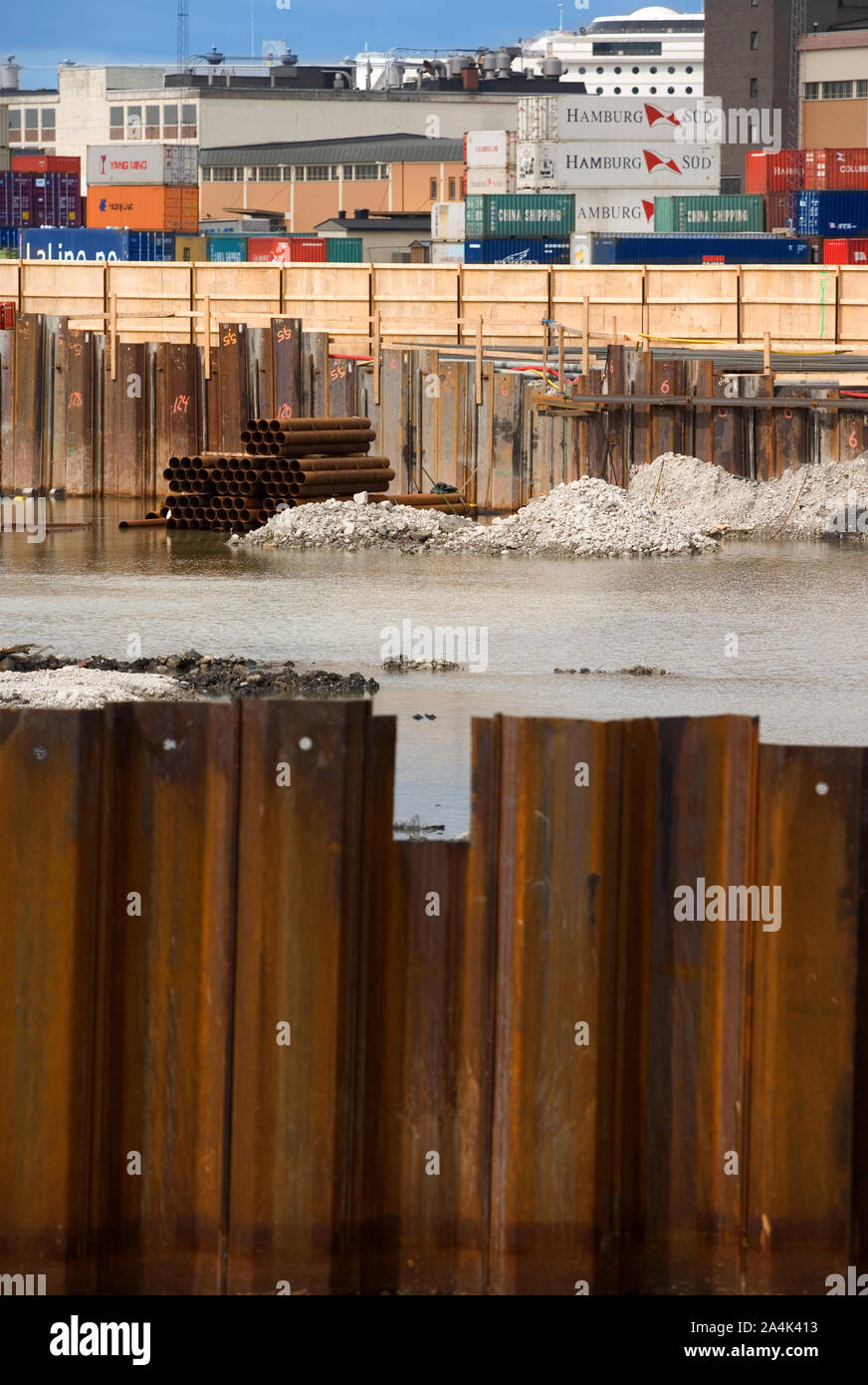 Containers at Oslo harbour, Norway Stock Photo - Alamy