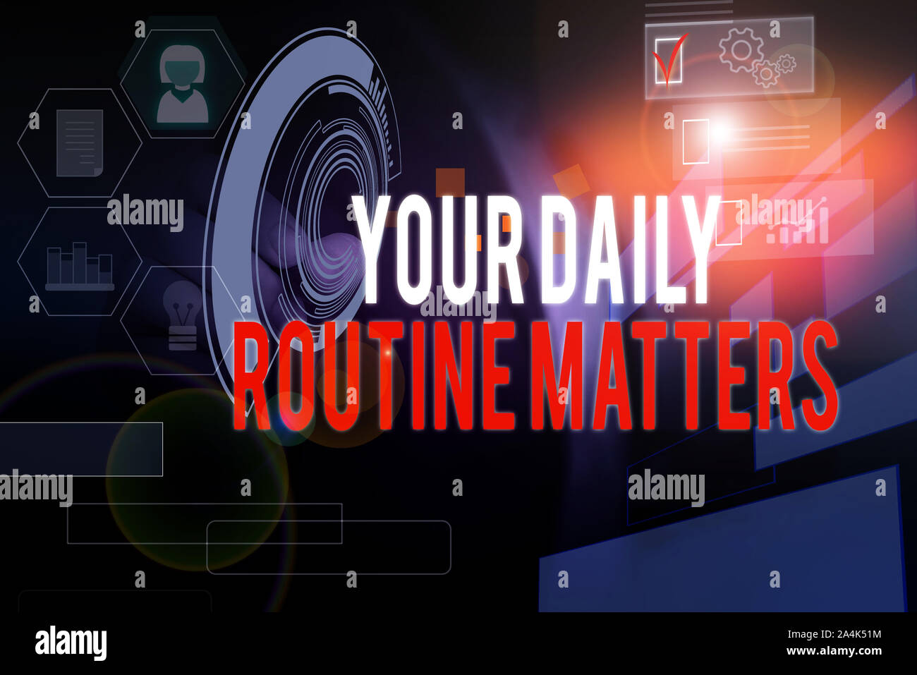 Word writing text Your Daily Routine Matters. Business photo showcasing ...