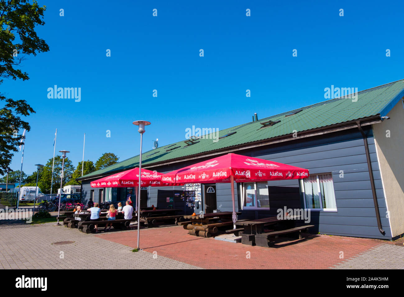 Konse camping site restaurant terrace, Pärnu, Estonia Stock Photo - Alamy