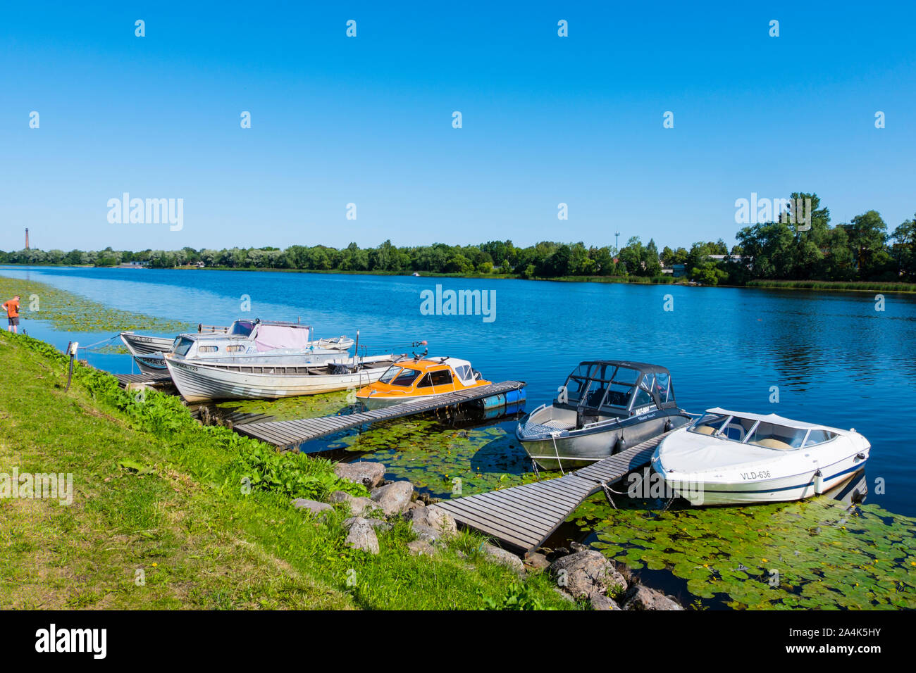 Parnu river, Pärnu, Estonia Stock Photo - Alamy