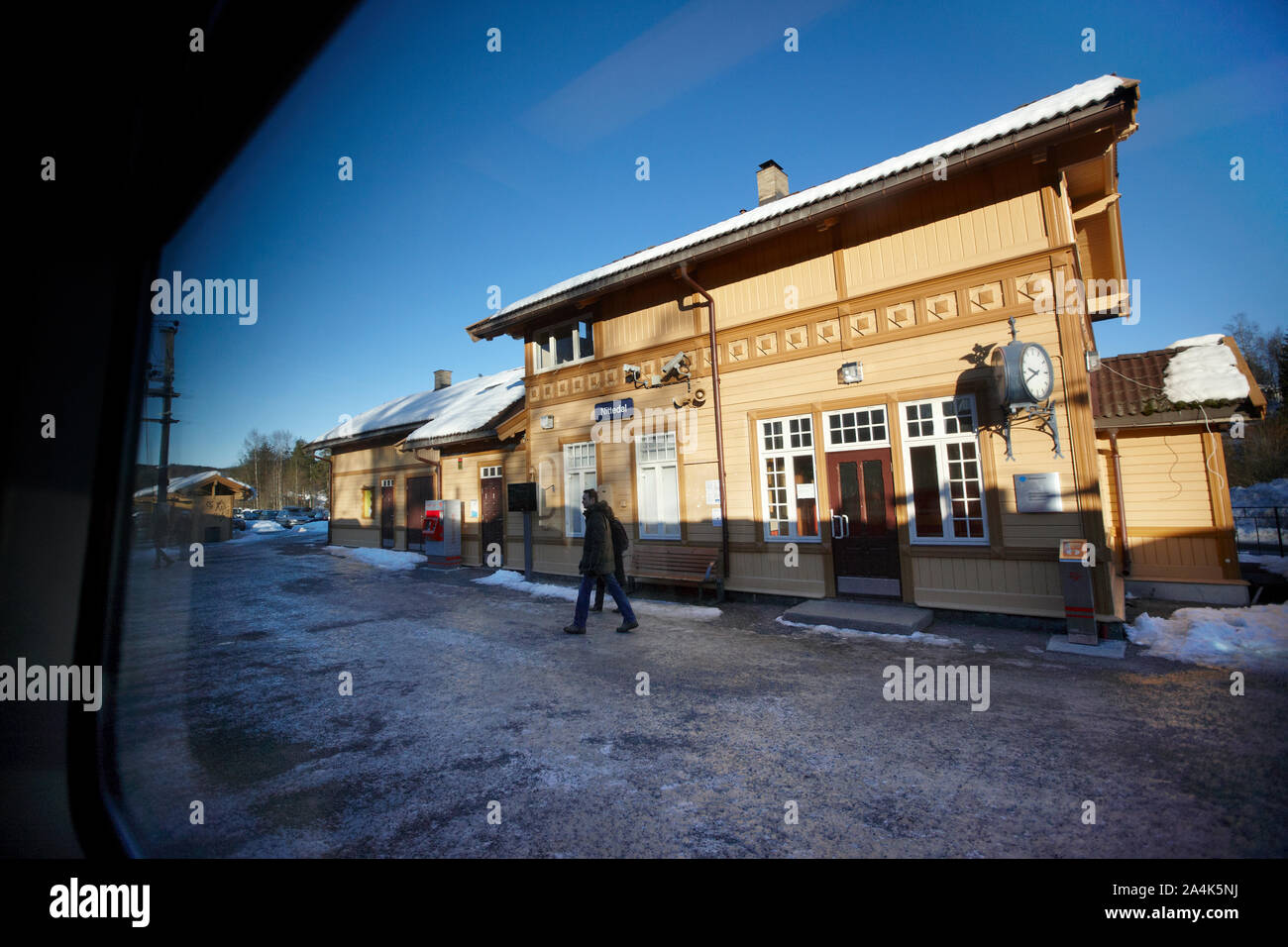 Nittedal railway station, Akershus, Norway Stock Photo - Alamy