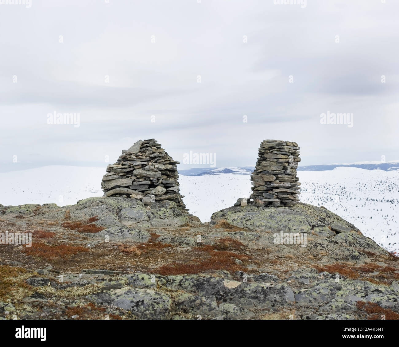 Rock piles / rock structure / monument / cairn / cairns Stock Photo - Alamy