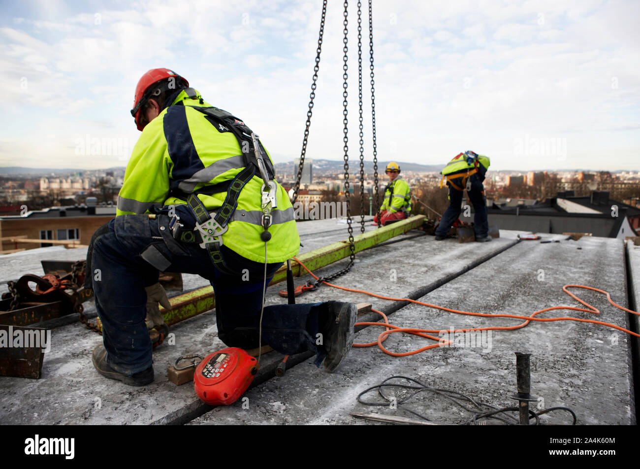 Workmen - construction workers in Norway Stock Photo - Alamy